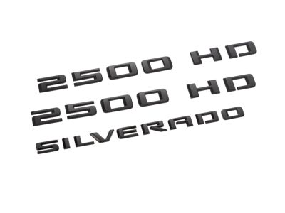86539794 - Genuine GM Silverado 2500 HD Emblems in Black