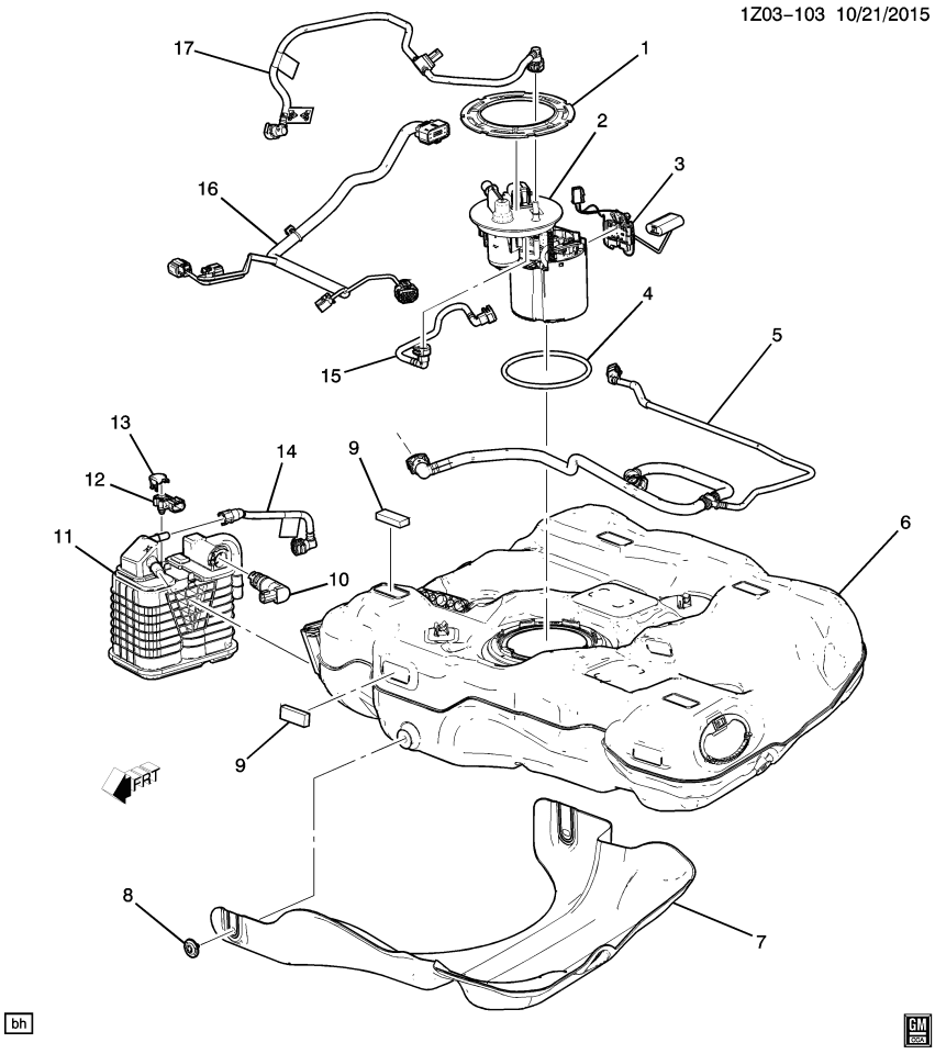 87869581 - Genuine GM CANISTER ASM-EVAP EMIS