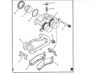 25846386 - Genuine GM Caliper Assembly, Front Brake