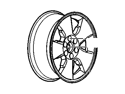 9596054 - Genuine GM Wheel Rim, 20X8.5 Aluminum (Chrome, 5 Spoke)