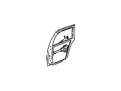 12362449 - Genuine GM Door Kit,Rear Side, Left