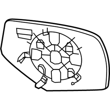 84499222 - Genuine GM Mirror, O/S Rr View (Refl Glass & Bkg Plt)
