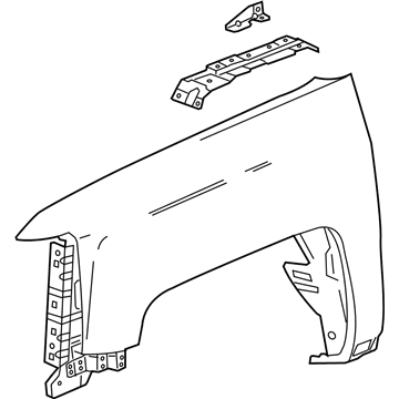 23303551 - Genuine GM Fender Assembly, Front (Lh)