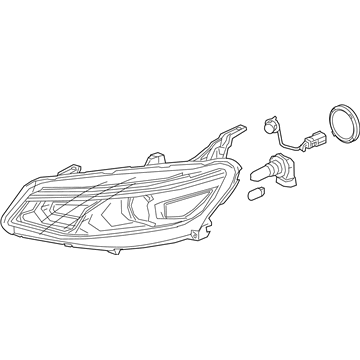 84680166 - Genuine GM Headlamp Assembly, Front