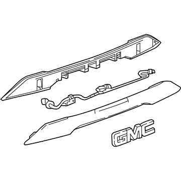 84378413 - Genuine GM Applique Assembly, Rear Clsr Ctr *Chrome M
