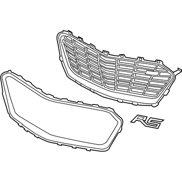 84009674 - Genuine GM Grille Assembly, Front