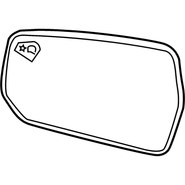 84288094 - Genuine GM Mirror, O/S Rr View (Refl Glass & Bkg Plt)