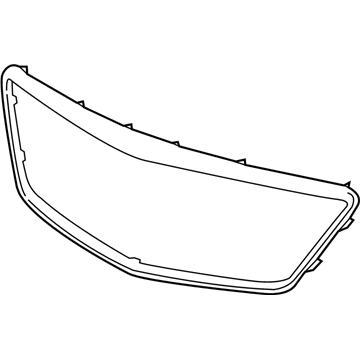 84075183 - Genuine GM Bezel, Front Grille Opening *Bright Finisn