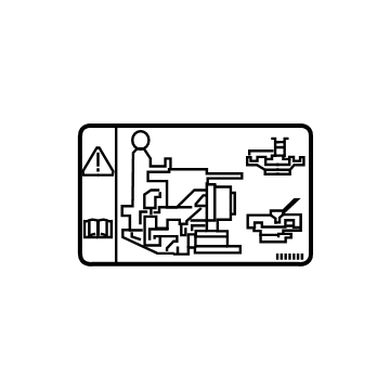 84227010 - Genuine GM Label, Pubx Aux E/Gate Step Load & Operg W