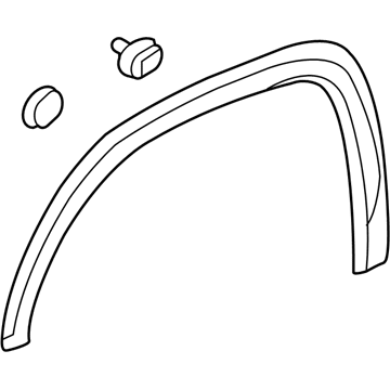 84492973 - Genuine GM Molding Assembly, Front Whl Opg *Black