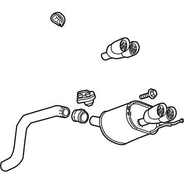 84678999 - Genuine GM Muffler Assembly, Exh Rr (W/ Exh Pipe)