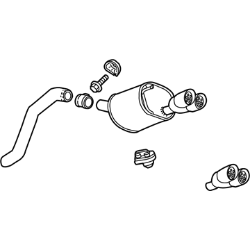 84679000 - Genuine GM Muffler Assembly, Exh Rr (W/ Exh Pipe)