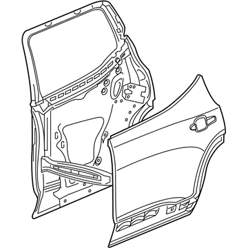 84391443 - Genuine GM Door Assembly, Rear Side
