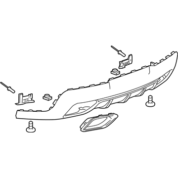 22985096 - Genuine GM Fascia Assembly, Rear Bumper Lower *Black