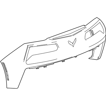 84411653 - Genuine GM Rear Bumper, Cover Upper *Generic Gray