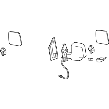 15227440 - Genuine GM Mirror Assembly, Outside Rear View *Black