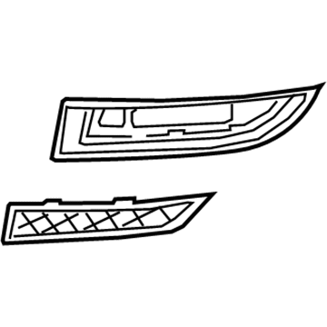 20982401 - Genuine GM Grille Assembly, Front Bumper Fascia Outer