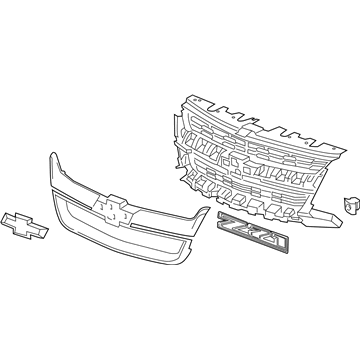 84408357 - Genuine GM Grille Assembly, Front *Black