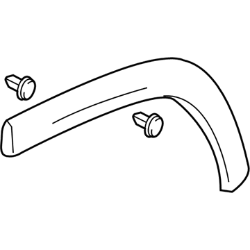 84460804 - Genuine GM Molding Assembly, Rear Whl Opg *Black