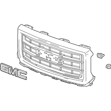 23254463 - Genuine GM Grille Assembly, Front *Chrome M