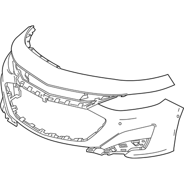 84543707 - Genuine GM Front Bumper Cover *Serv Primer
