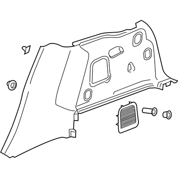 84496332 - Genuine GM Panel Assembly, Qtr Lwr Rr Tr *Black