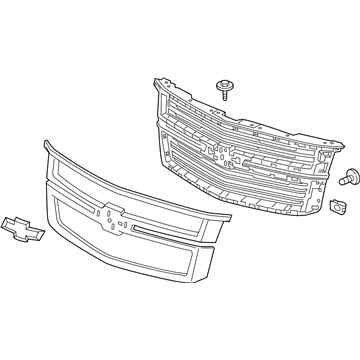 22936488 - Genuine GM Grille Assembly, Front Upper