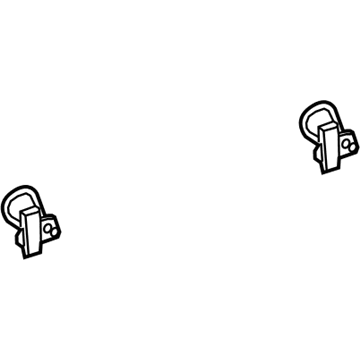 23131190 - Genuine GM Guide, Rear Seat Belt Intermediate *Black