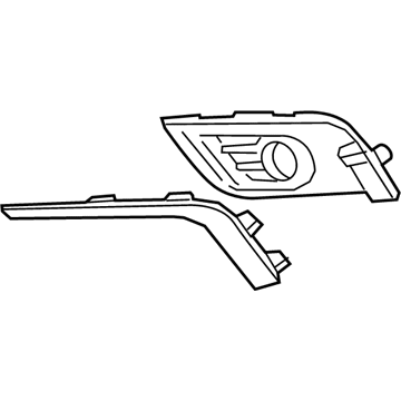 23377238 - Genuine GM Bezel Assembly, Front Fog Lamp