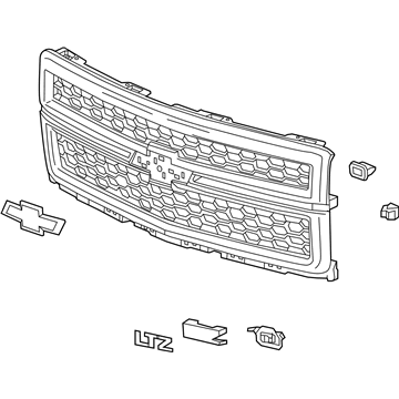 23259624 - Genuine GM Grille Assembly, Front *Chrome