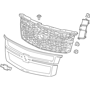 84724083 - Genuine GM Grille Assembly, Front Upr