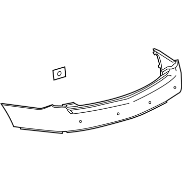 22764066 - Genuine GM Rear Bumper, Cover Upper *Service Primer