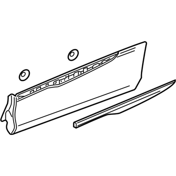 84514844 - Genuine GM Molding Assembly, Rear S/D Lwr *Black