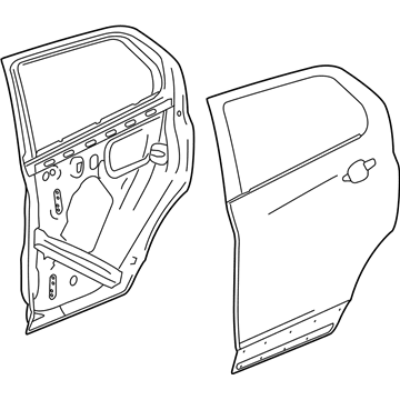 84726039 - Genuine GM Rear Side Door Assembly
